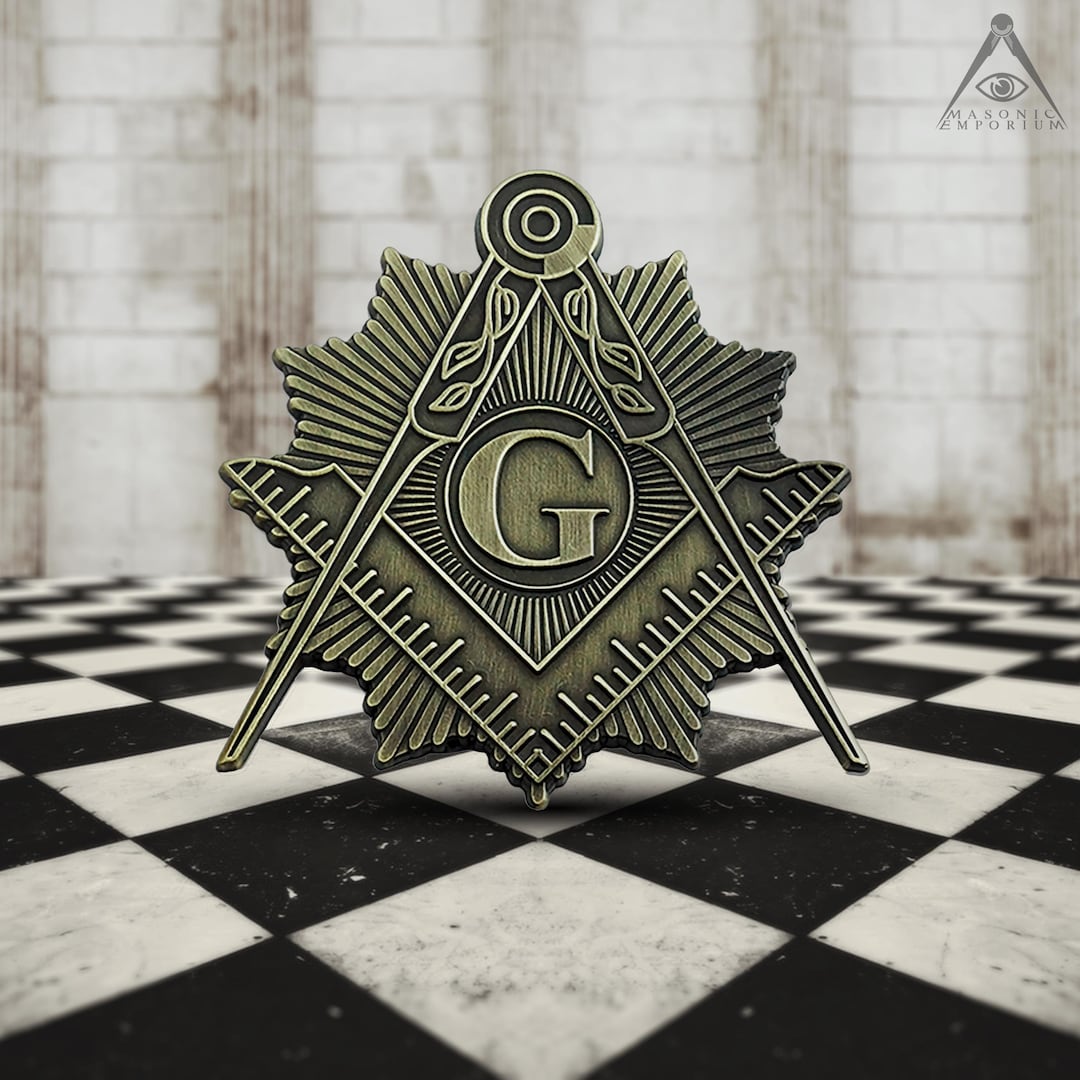 Brass Shining Square and Compass Masonic Auto Emblem - Etsy