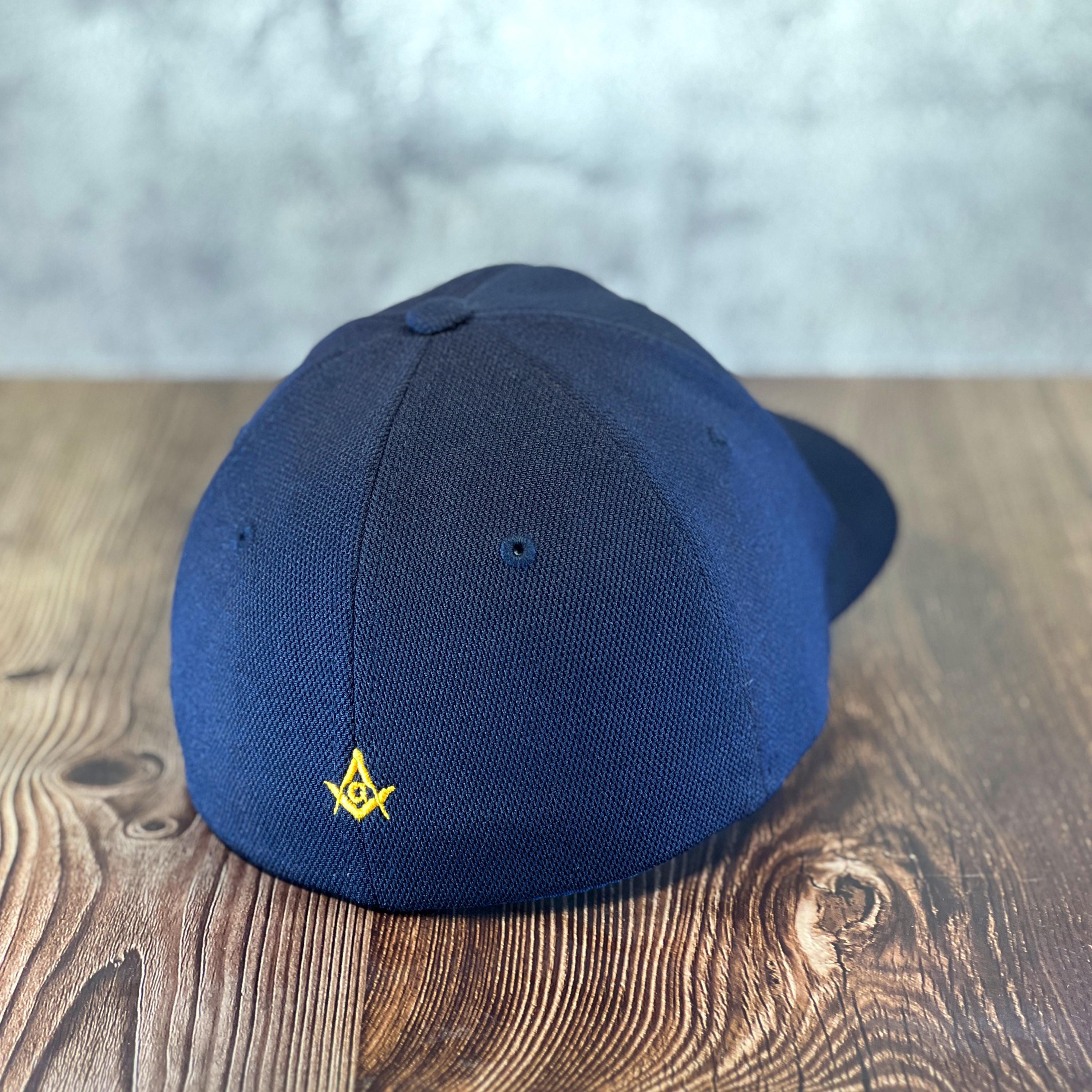 Masonic Small Square and Compass in Gold Flexfit Baseball Hat - Etsy