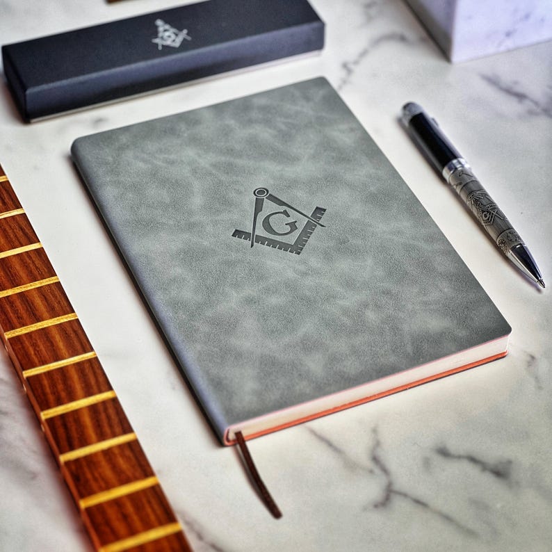 Leather Embossed Masonic Journal (square and Compass) - Etsy