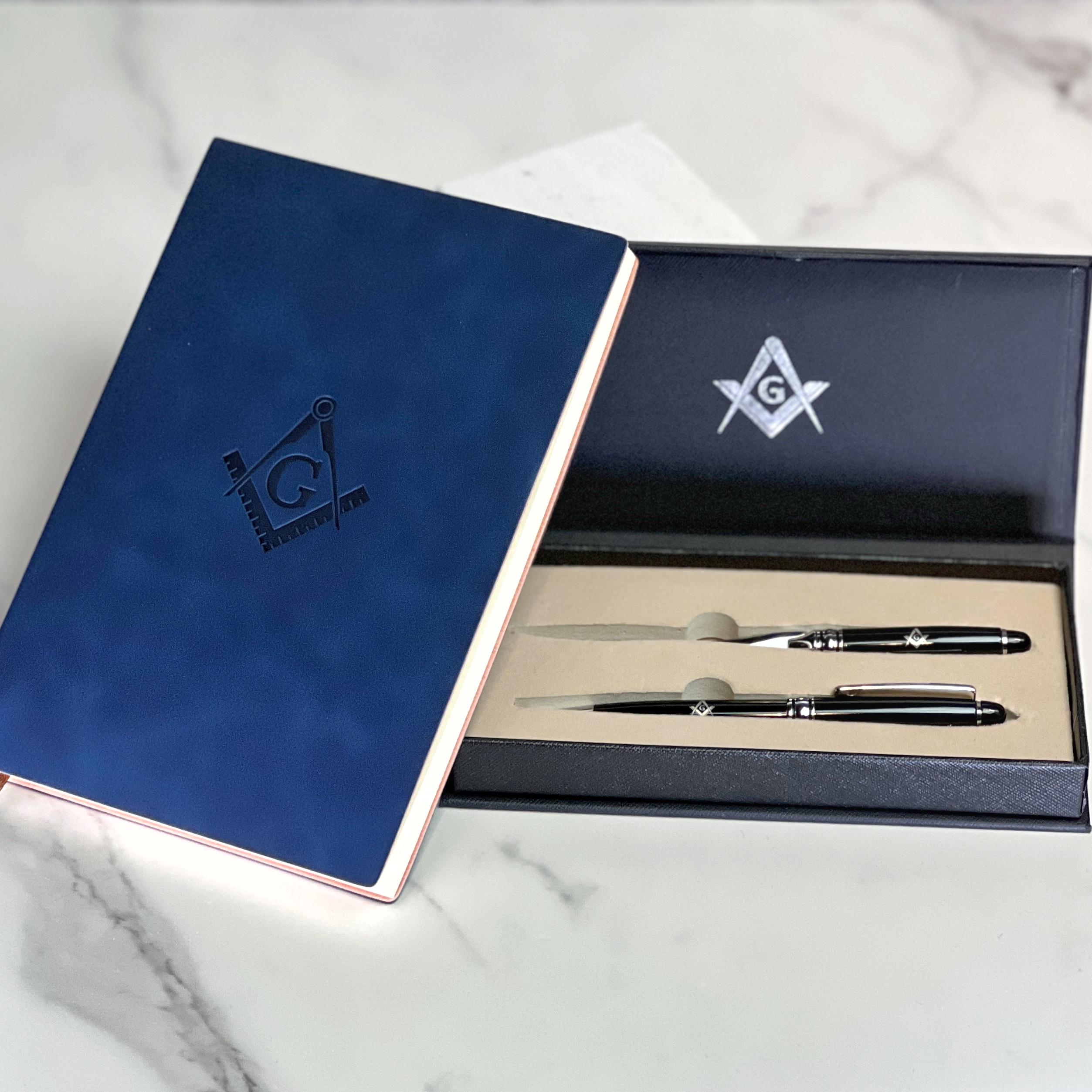 Leather Embossed Masonic Journal & Pen Gift Pack - Etsy