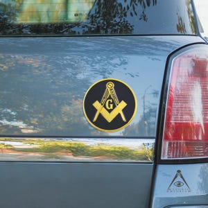 Black Square & Compass Masonic Auto Emblem - Etsy