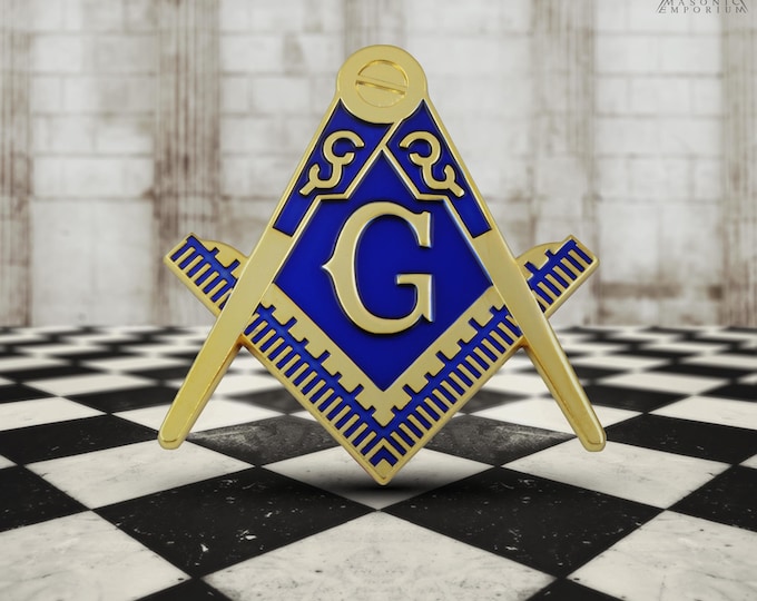 Large Enamelled MASONIC Car Emblem/decoration/badge/decal. Square ...