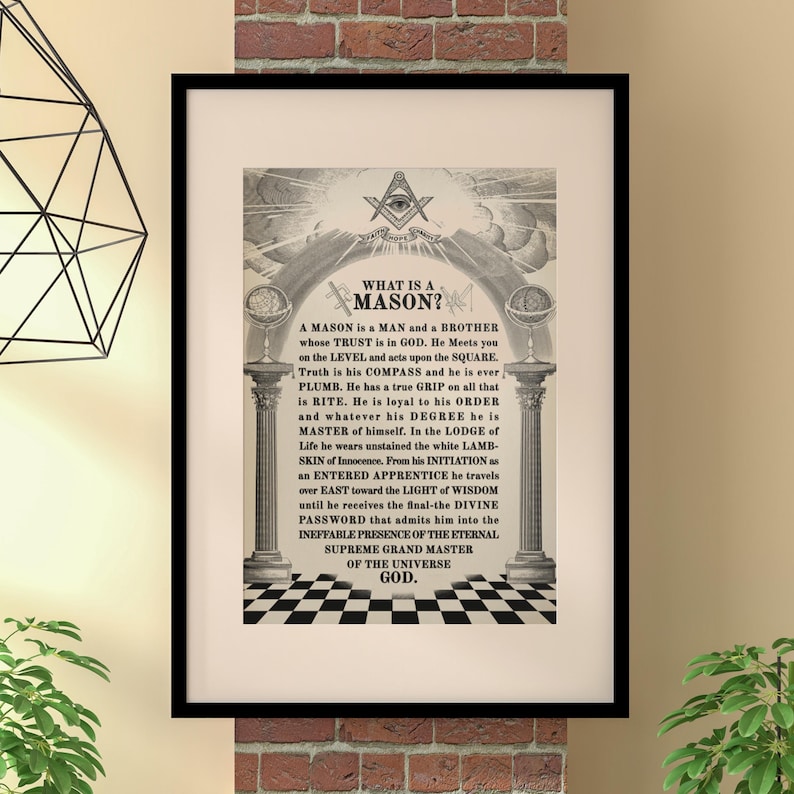 What is a Mason Masonic Poster - Etsy