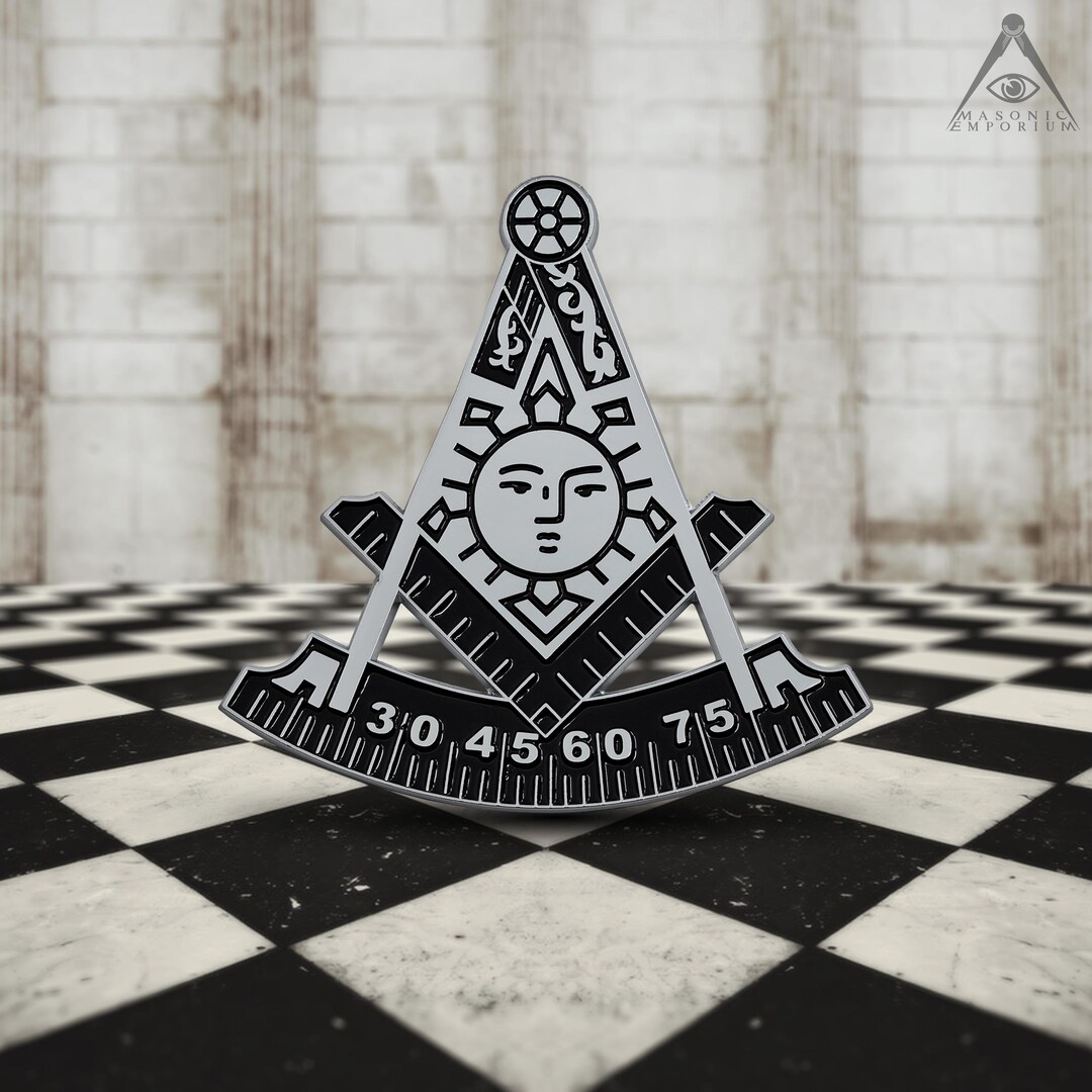 Cutout Past Master Masonic Auto Emblem - Etsy