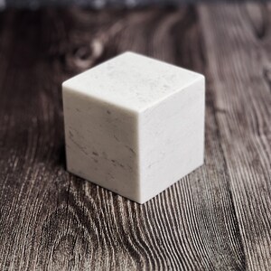 3" Masonic White Marble Stone Cube - Perfect Cube - Etsy