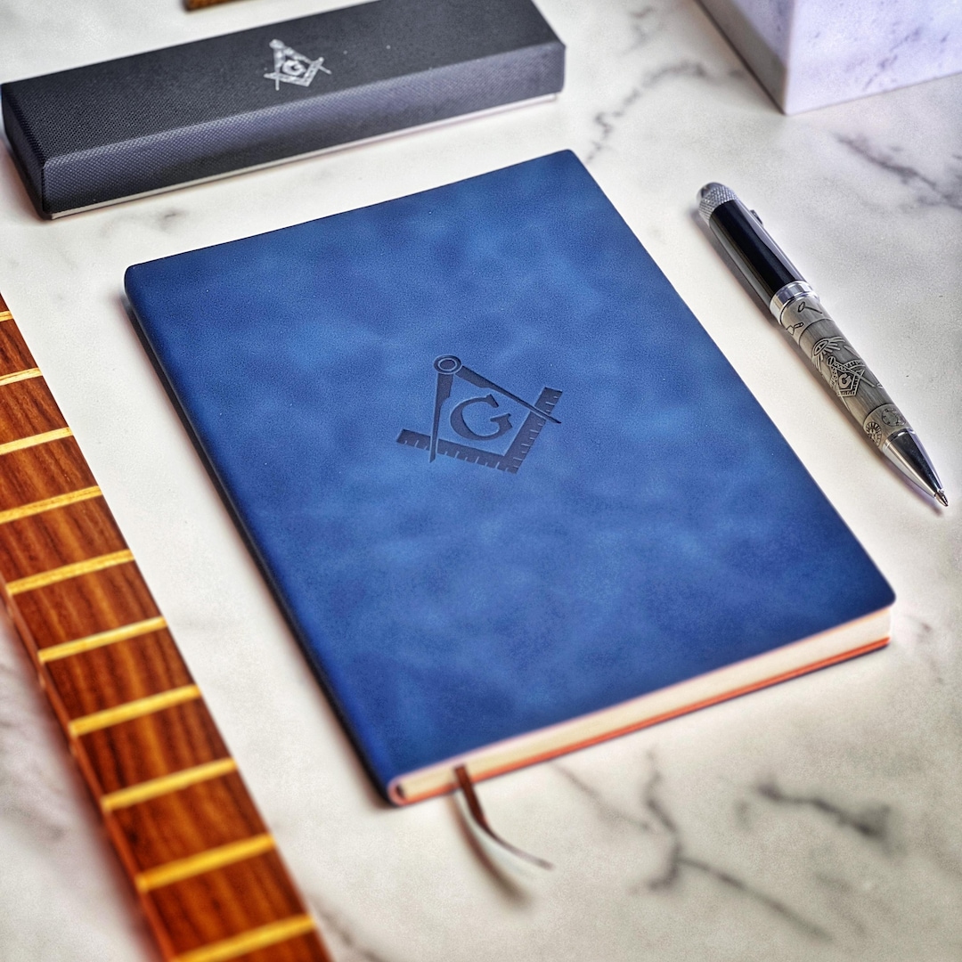 Leather Embossed Masonic Journal (square and Compass) - Etsy