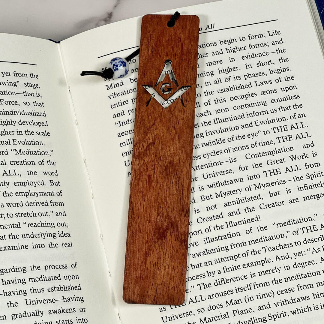 Wooden Square and Compass Bookmark - Etsy