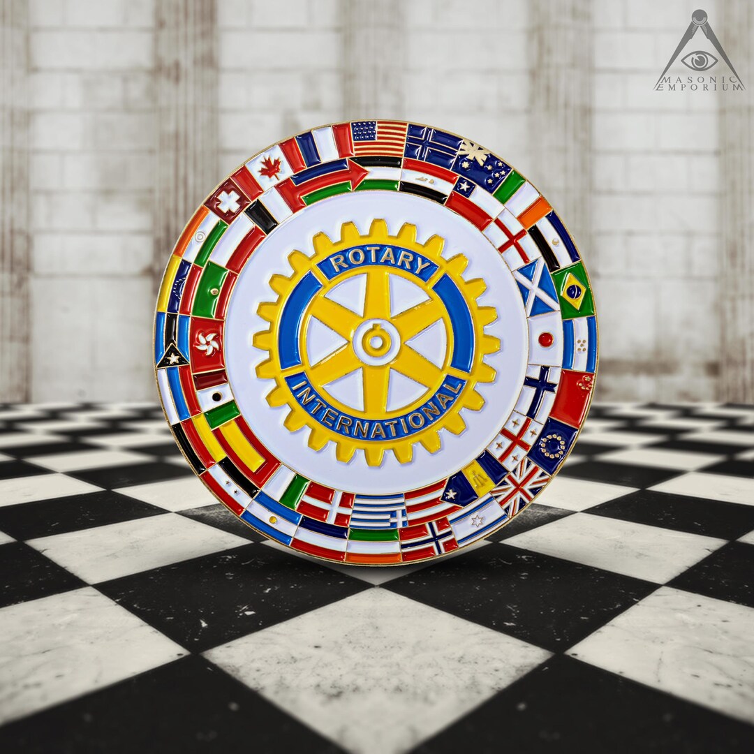 Rotary International With Flags Auto Emblem - Etsy
