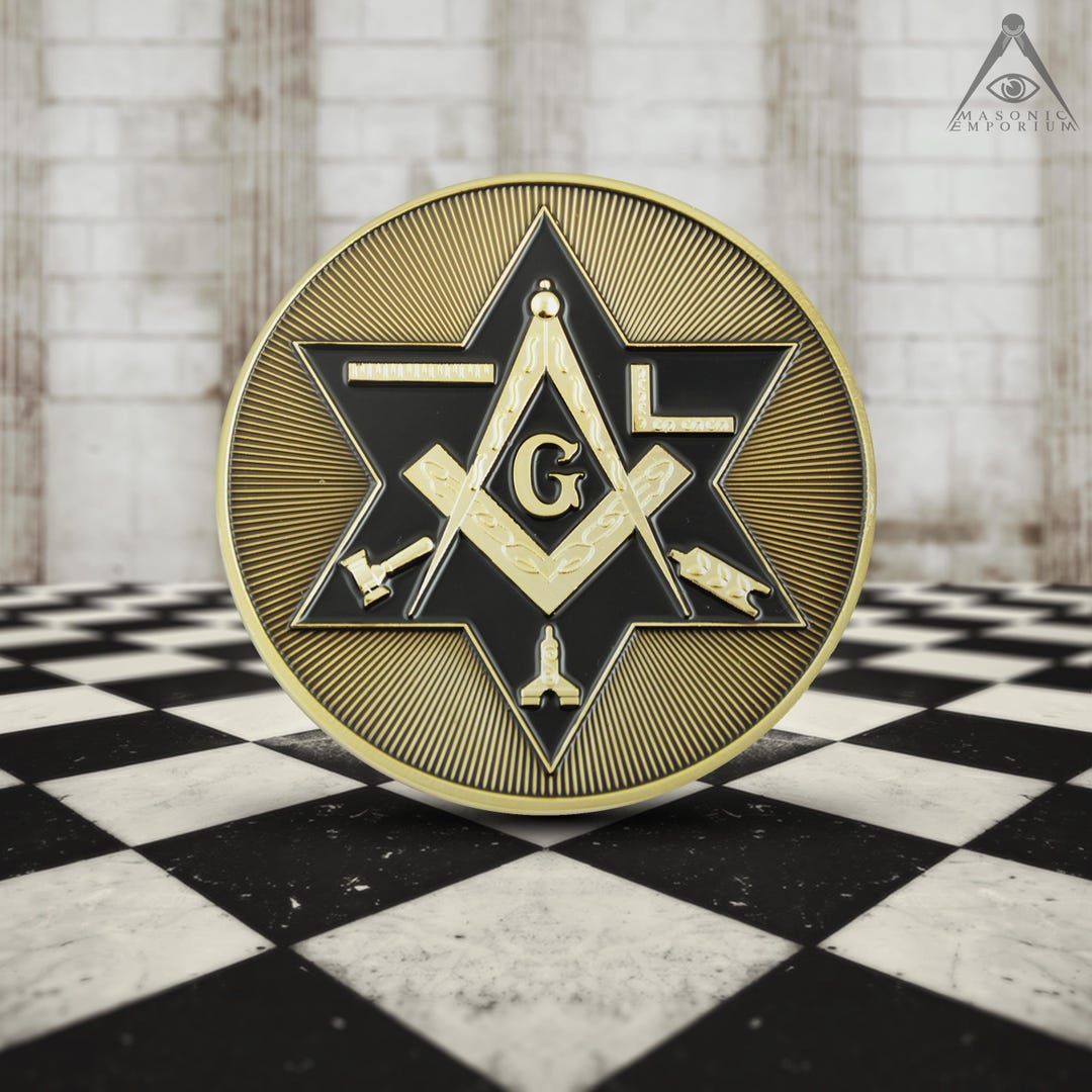 Shining Star of David and Square and Compass Masonic Auto Emblem - Etsy