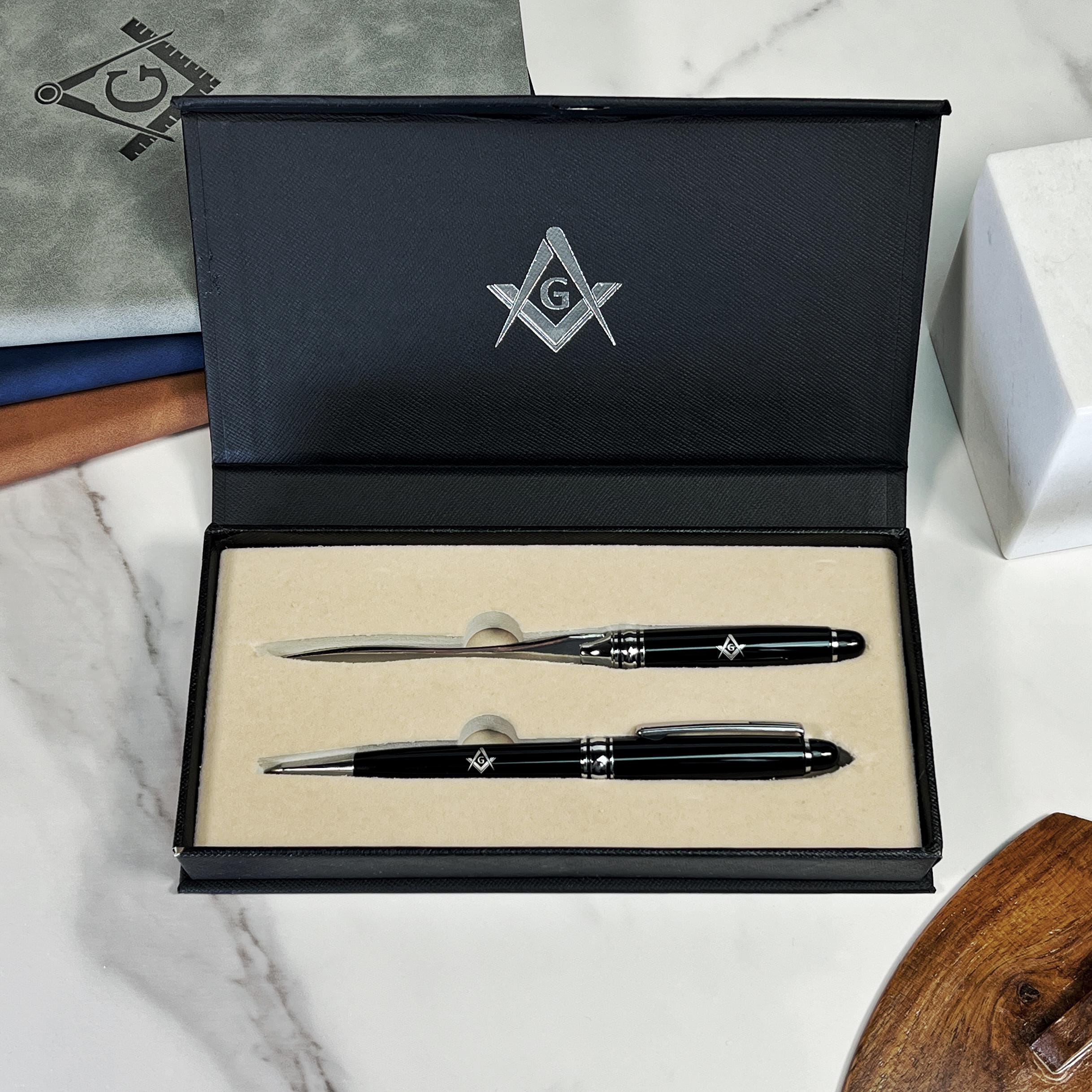 Square & Compass Pen and Letter Opener Set Gift Pack - Etsy