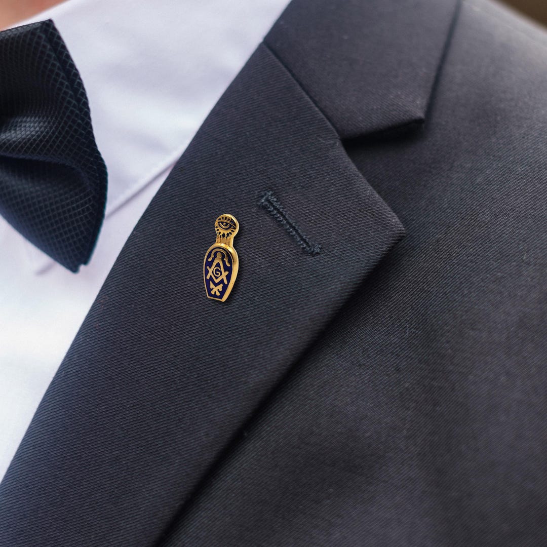 Widow's Slipper Masonic Lapel Pin – Blue & Gold - Etsy