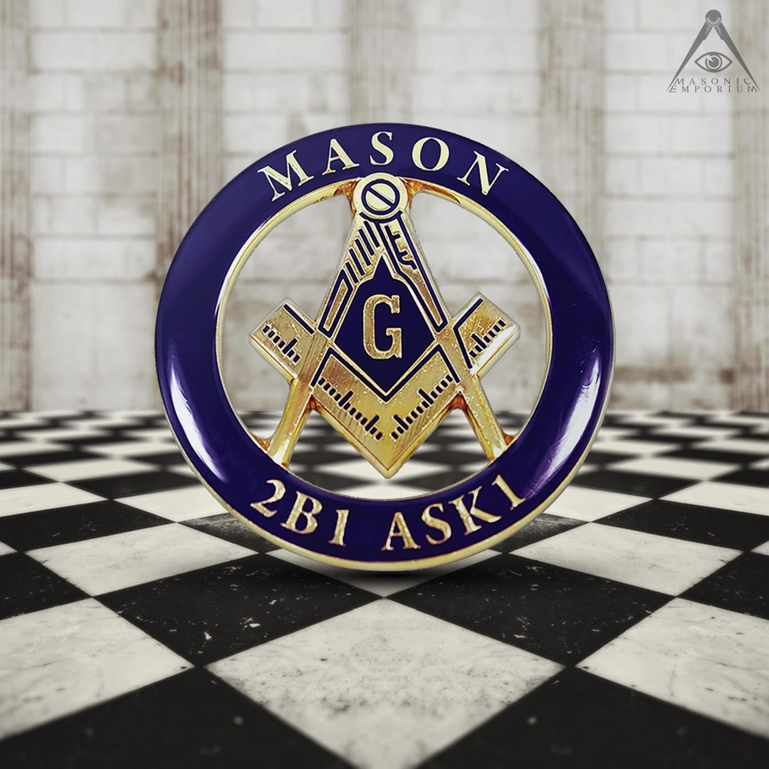 2B1 ASK1 Square and Compass Masonic Auto Emblem - Etsy