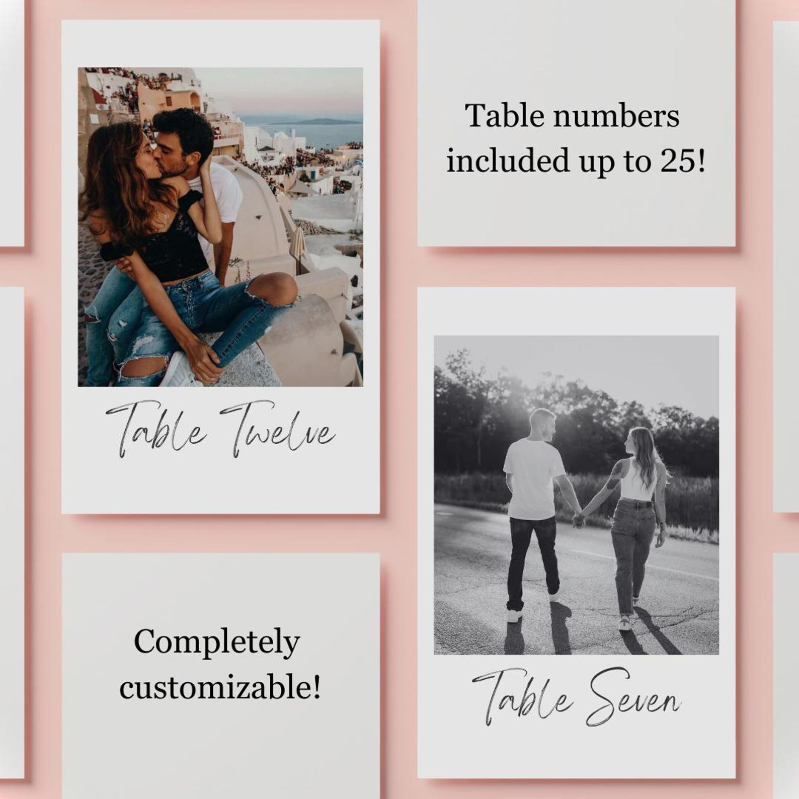 Custom Polaroid, Wedding Table Numbers, Photo Table Numbers, Table ...