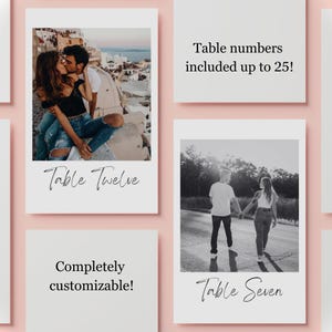Custom Polaroid, Wedding Table Numbers, Photo Table Numbers, Table ...