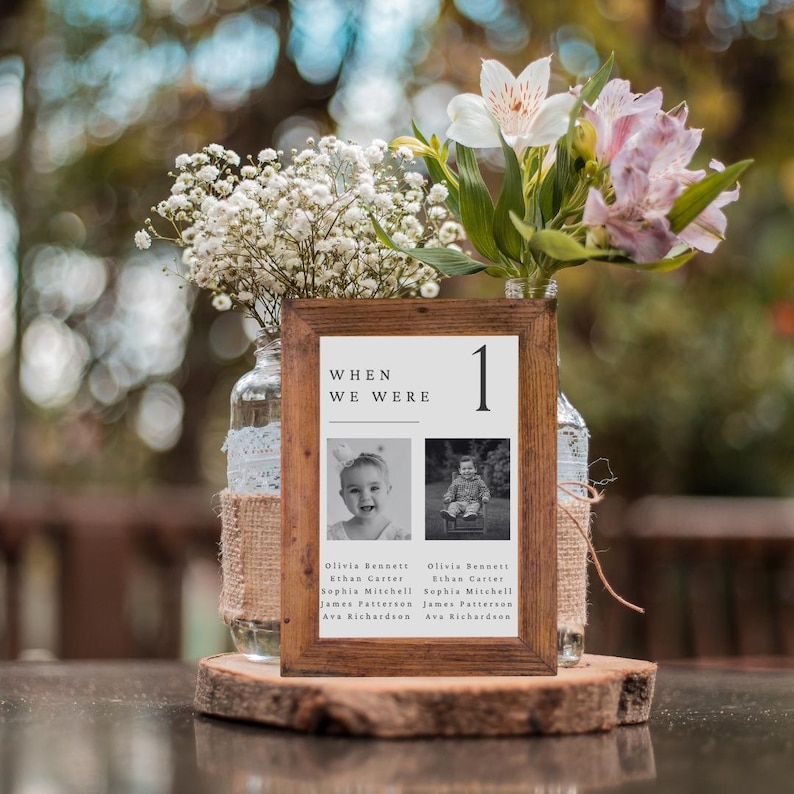 Seating Chart Cards When We Were Table Numbers Seating Chart Wedding ...