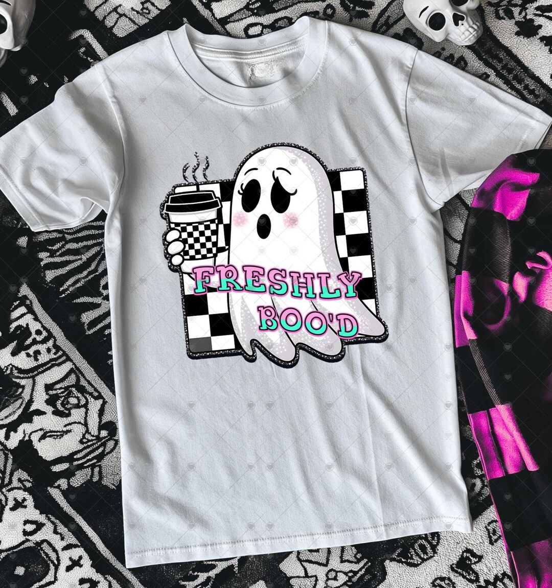 Boo'd up Ghost PNG: Spooky Halloween Coffee Design (digital Download - Etsy