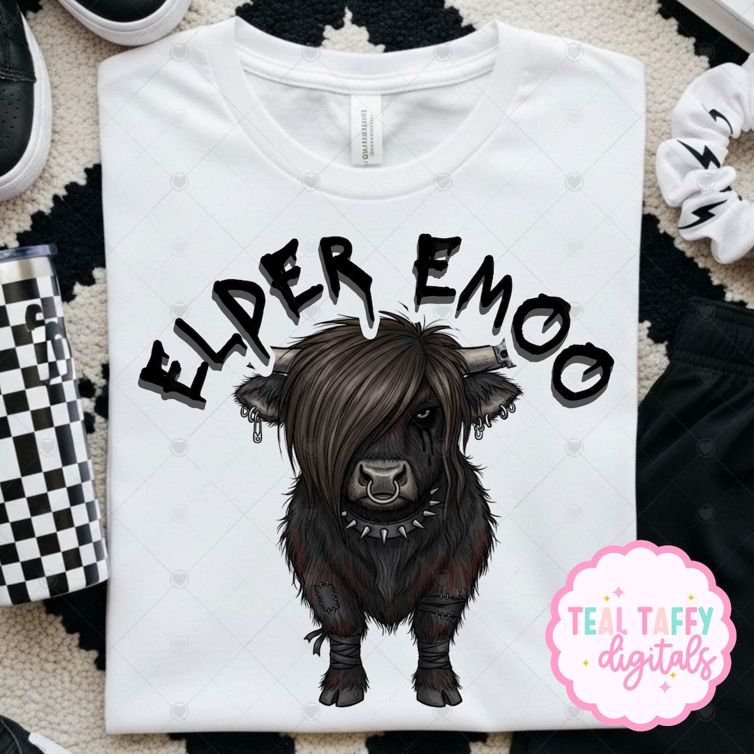 Elder Emo Cow Punk PNG Digital Download - Etsy