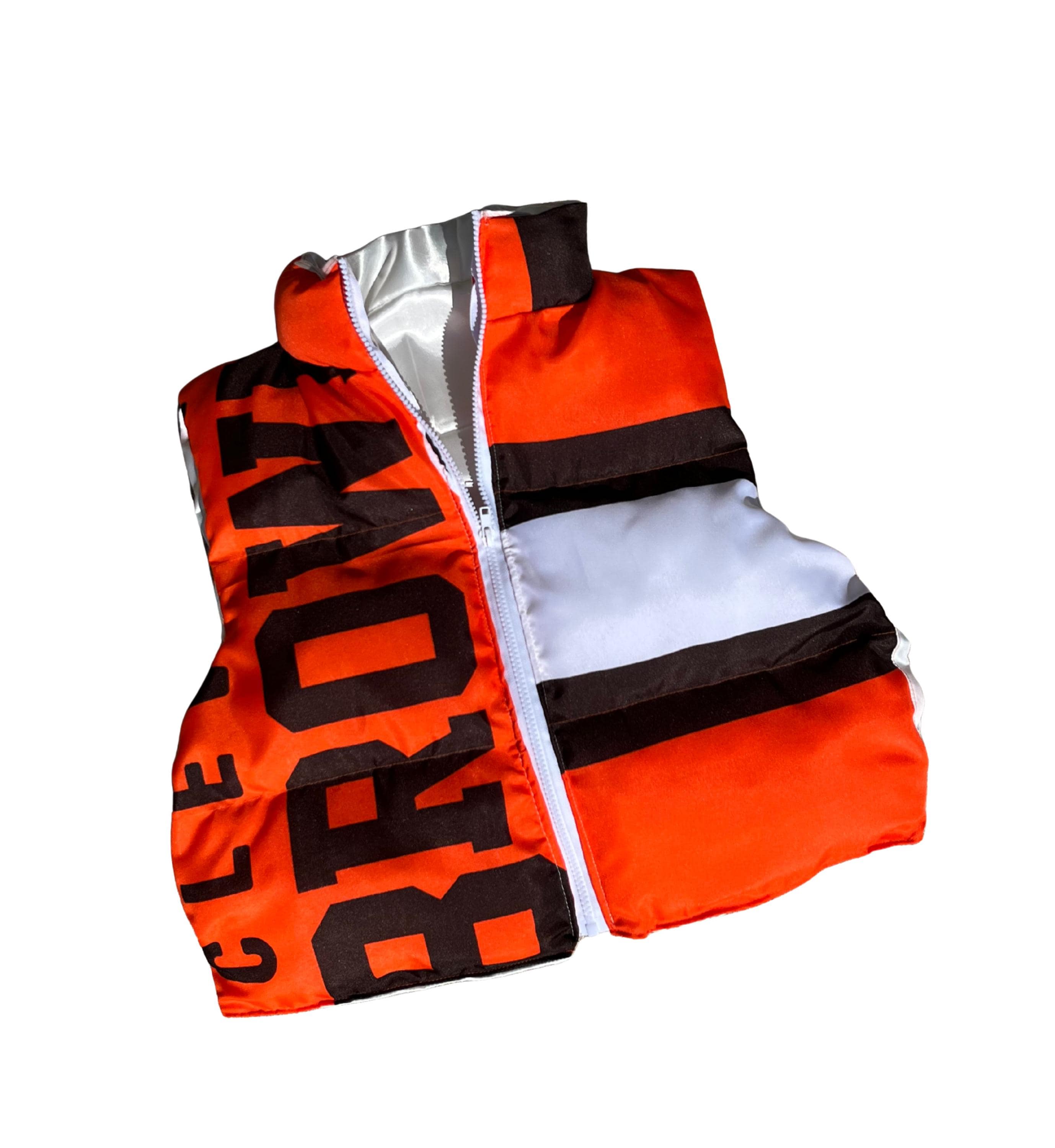 CUSTOM MADE! Upcycled Sports Puffer Vest Made From a Flag! Reworked ...