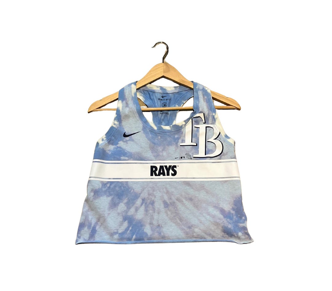 Reworked Tampa Bay Rays Crop Top, Tampa Bay Rays Tank Top, Rays Bleach ...