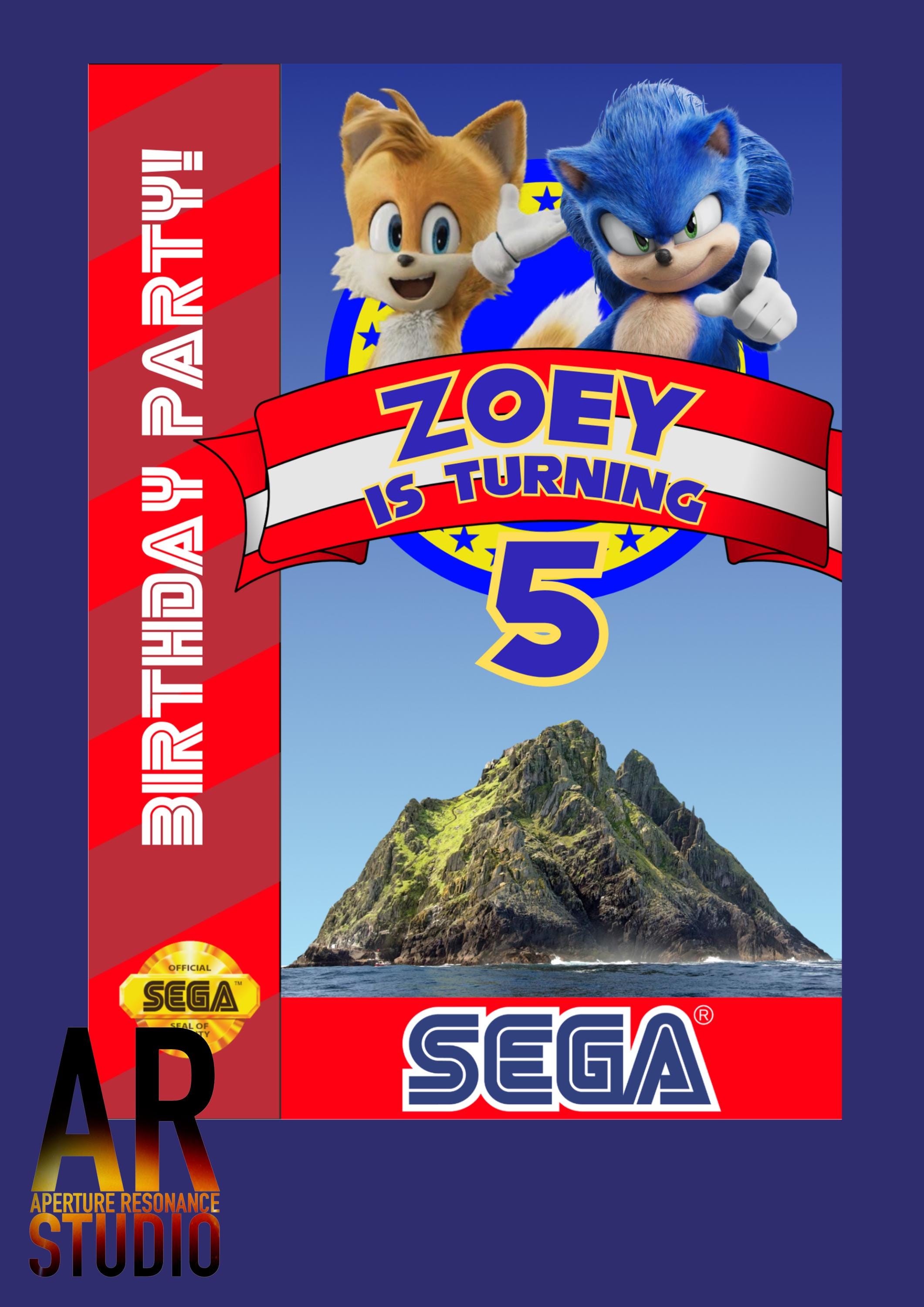 Sonic Birthday Invitation (retro Sega Genesis Game Box) - Etsy