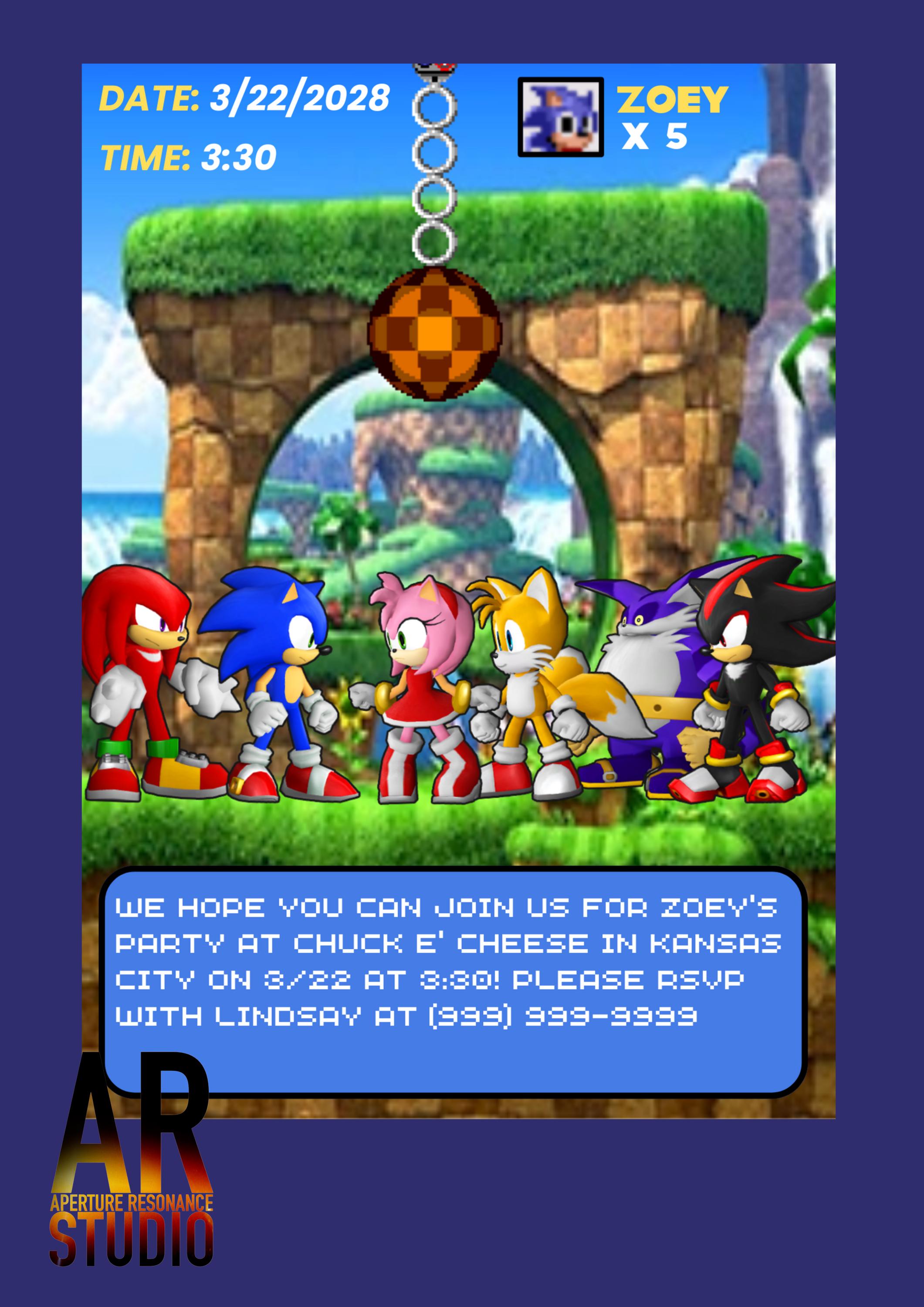 Sonic Birthday Invitation (retro Sega Genesis Game Box) - Etsy