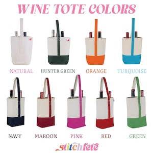 Monogram Canvas Wine Tote: Personalized Two-bottle Carrier - Etsy