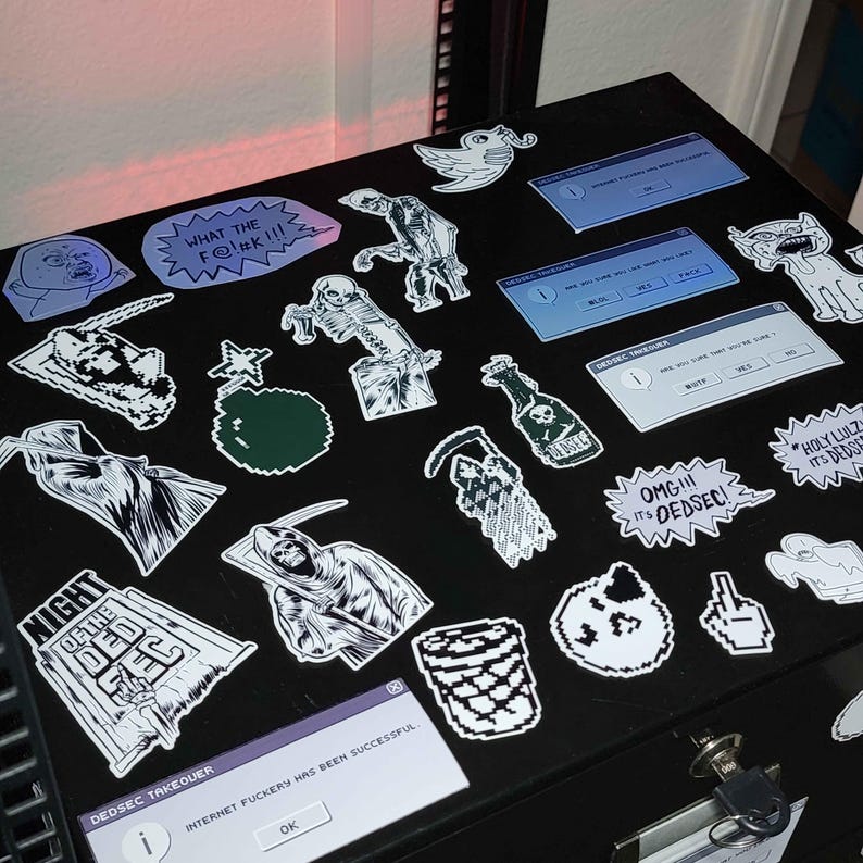Cyber Anarchist Stickers Variety Pack — Hacker Symbols, Cyberpunk ...