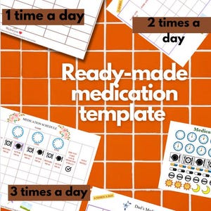 Editable Medication Schedule and Tracker PDF + Canva | Jadual Ubat ...