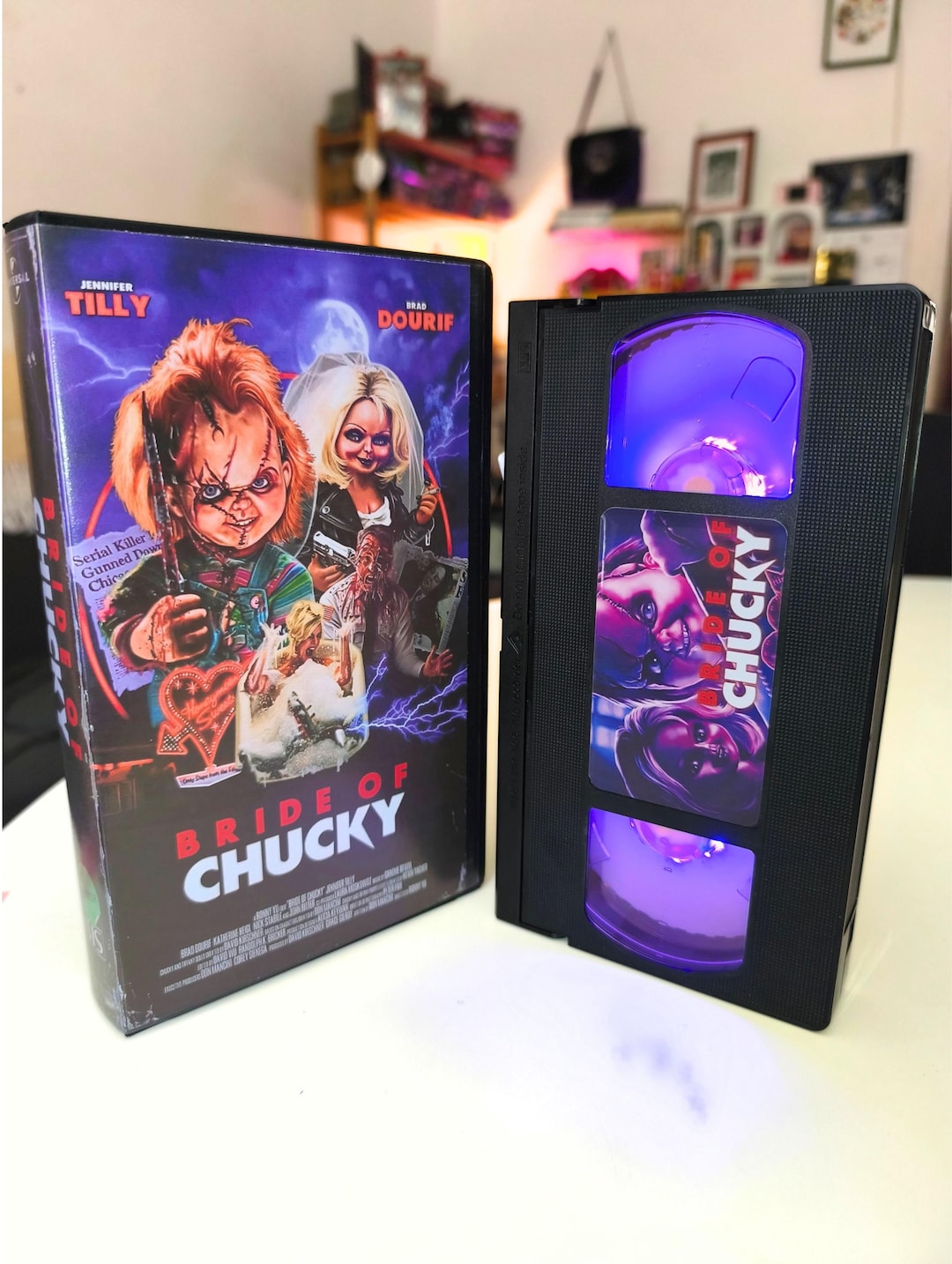 Bridge of Chucky Inspired VHS Lamp - Horror Movie Tiffany Valentine's ...