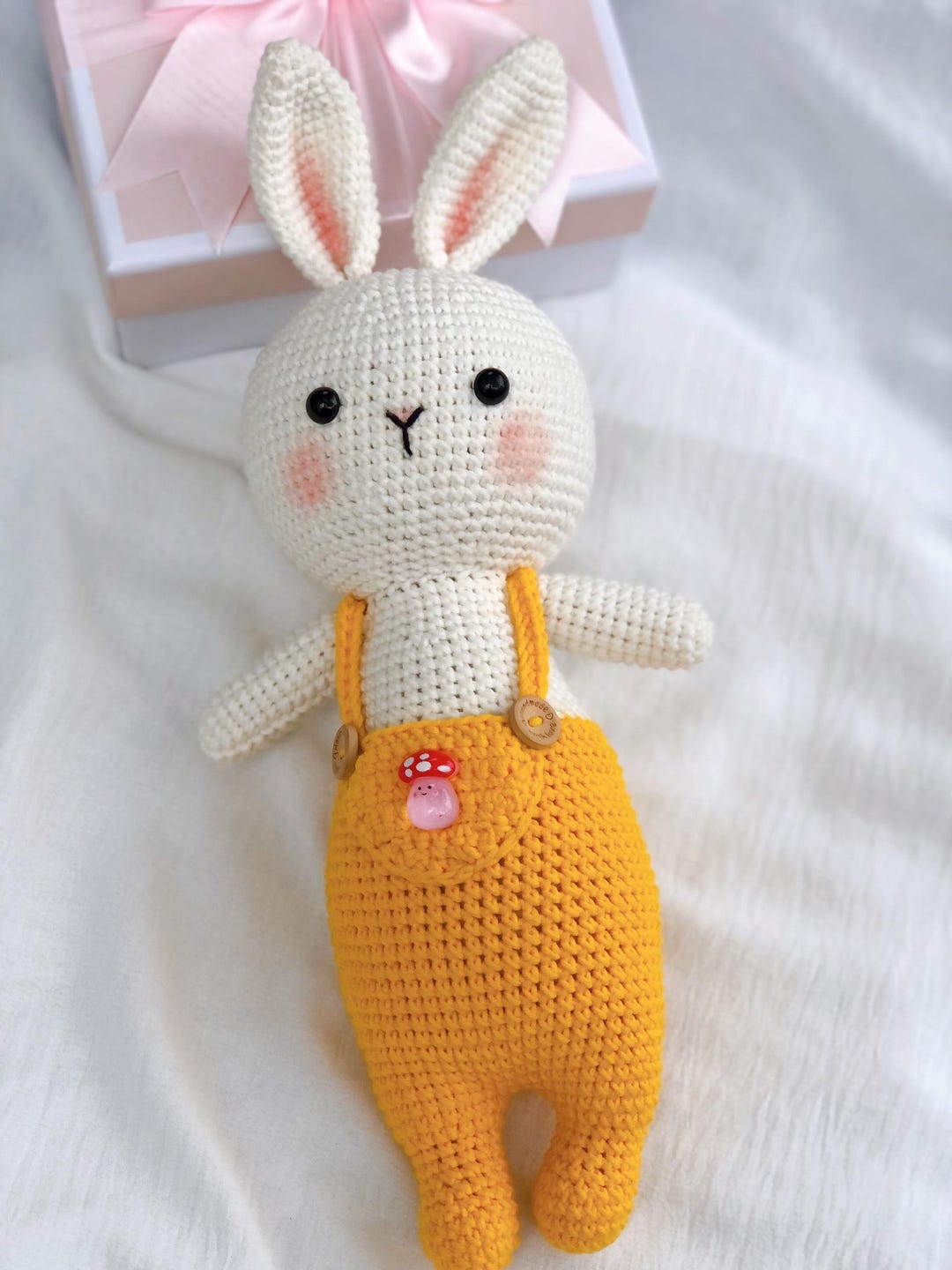 Personalized Crochet Bunny Doll, Customized Rabbit for Sale, Crochet ...