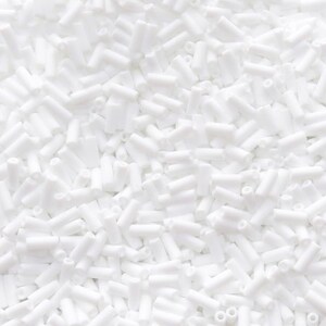 8x3mm Matte Opaque White Czech Glass Tube Beads 20 Grams (BU34) - Etsy