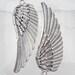 55x19x2mm Antique Silver Alloy Metal Feather Wing Pendants - Qty 2 ...