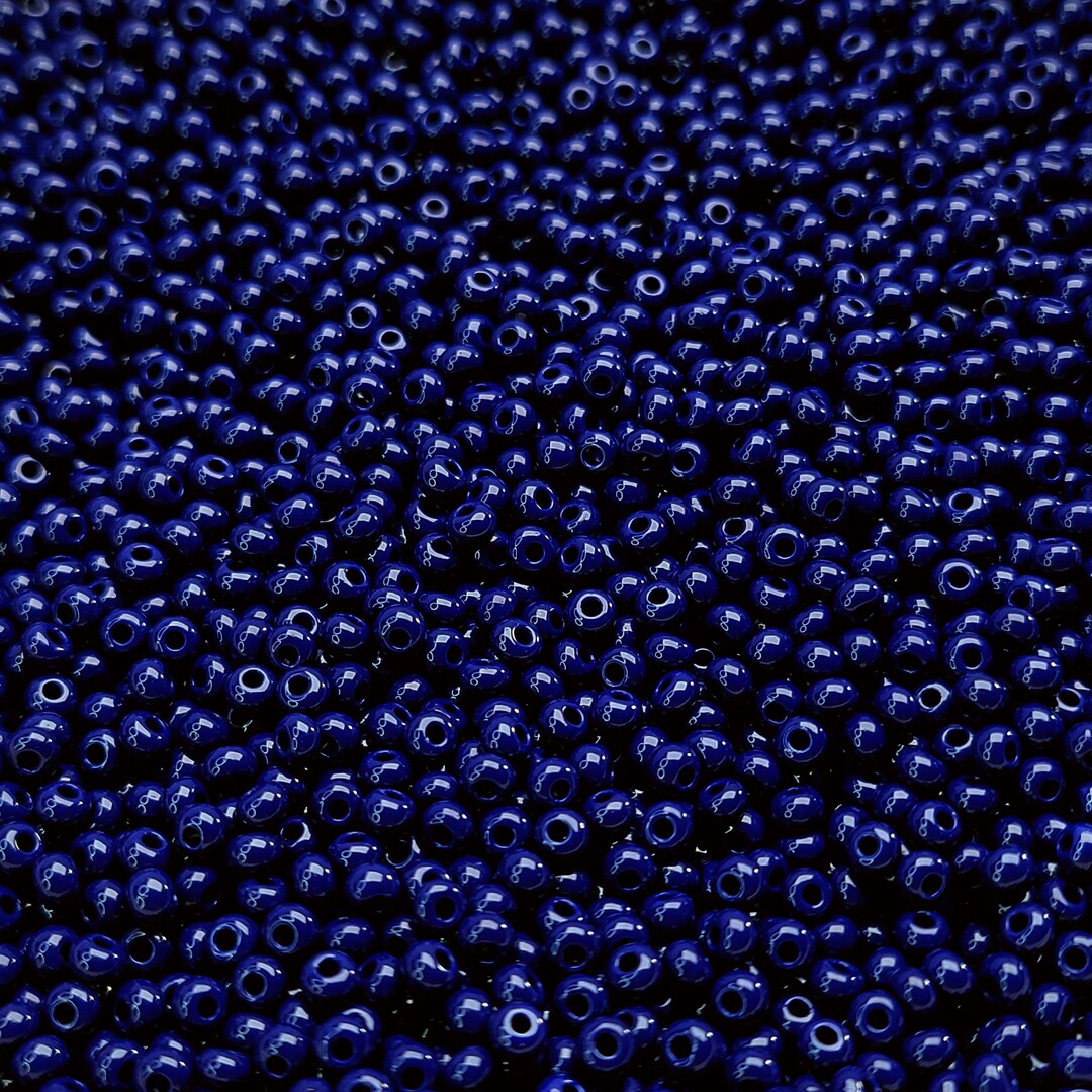 6/0 Opaque Navy Blue Czech Glass Seed Beads 20 Grams (6CS364) - Etsy