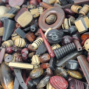 Large Hand Carved Natural Horn Beads - Assorted Shapes, Color & Sizes ...