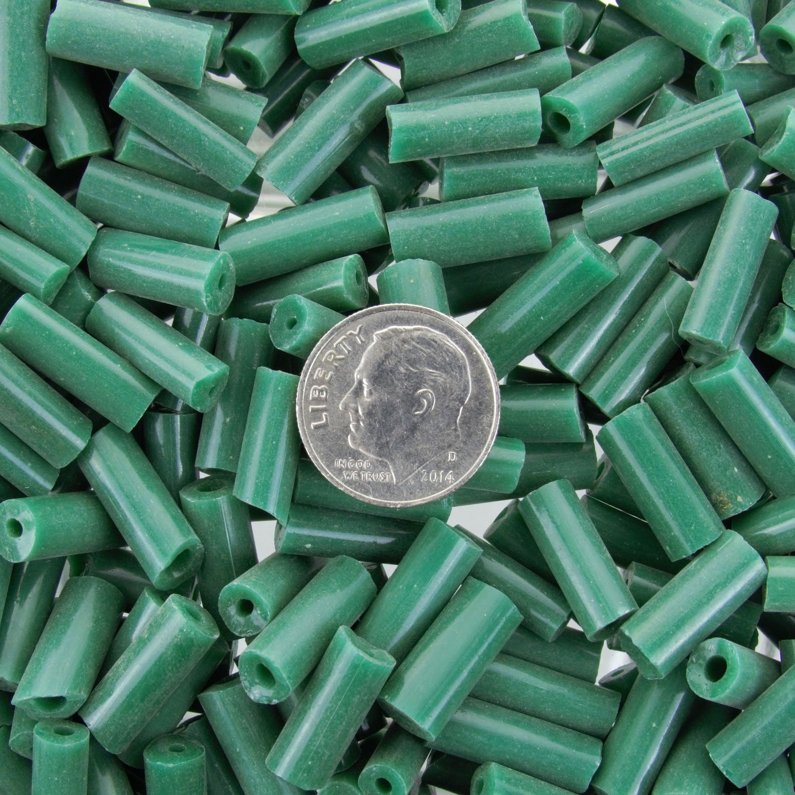 15x5mm Opaque Dark Green Vintage Italian Murano Glass - Etsy