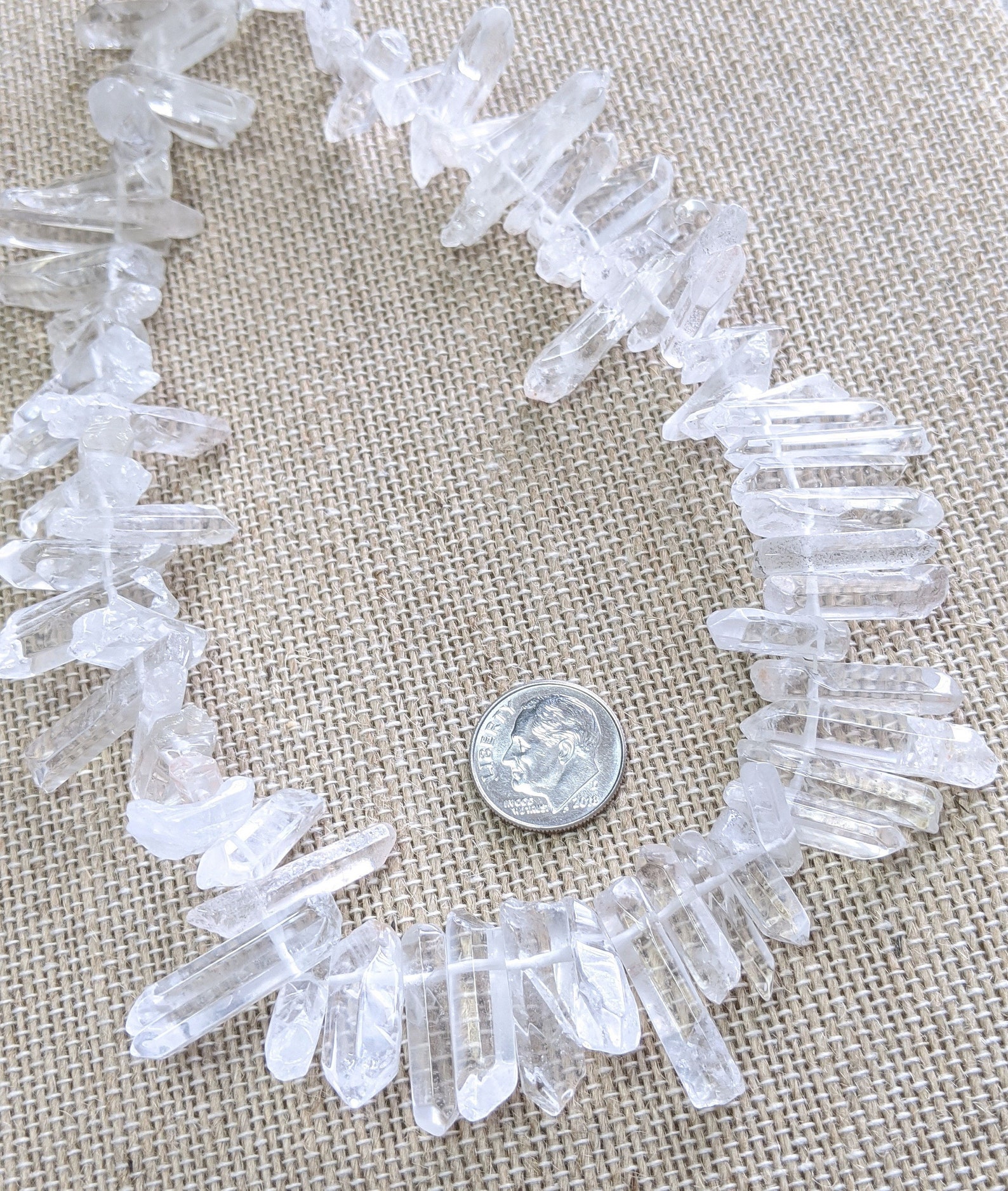 Natural Crystal Quartz Gemstone Beads 36mm to 10mm Long by - Etsy