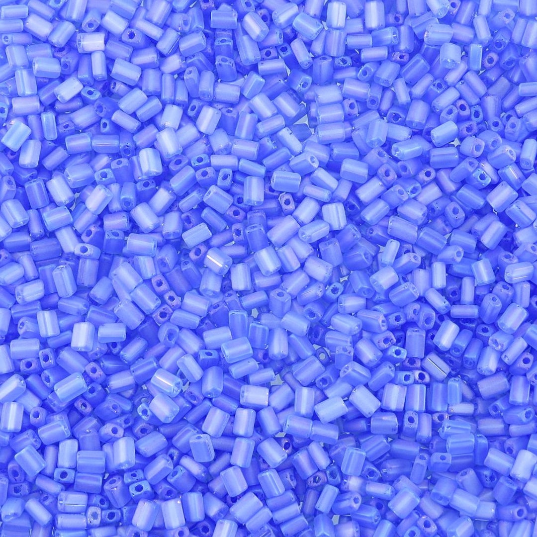 5x3.5mm Matte Transparent Blue AB Czech Glass Baby Pillow Beads15 Grams ...