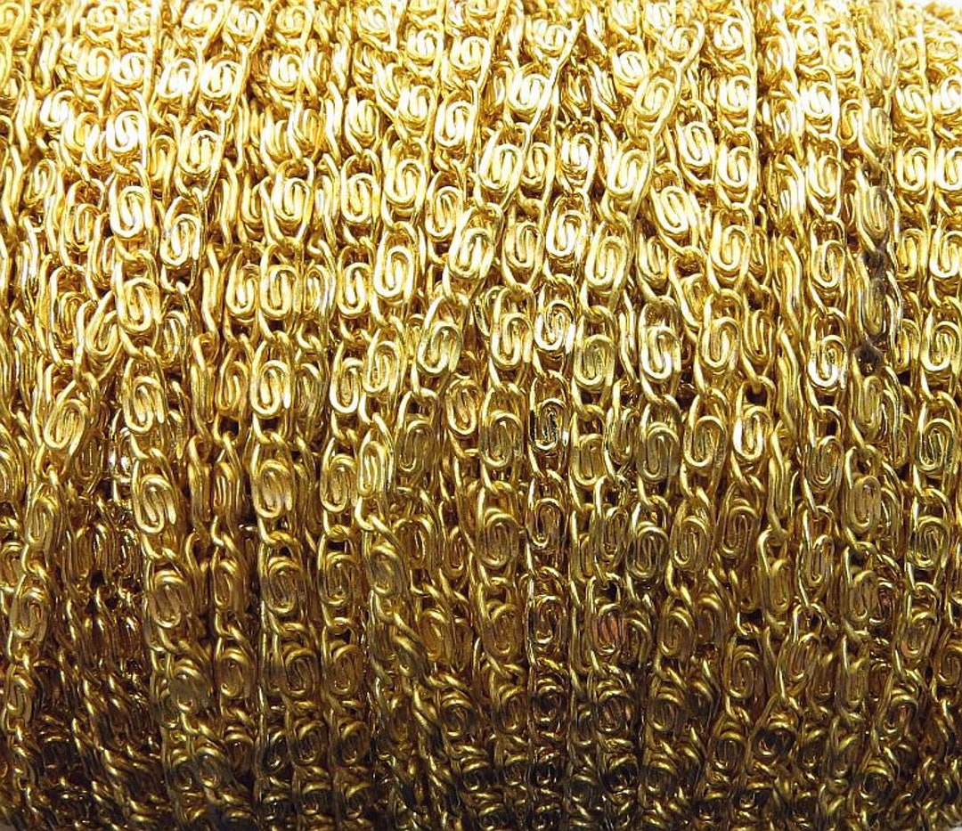 6.5x2.5x1mm Gold Finish Myriad Chain - Sold by the Foot - (CHM27A) - Etsy