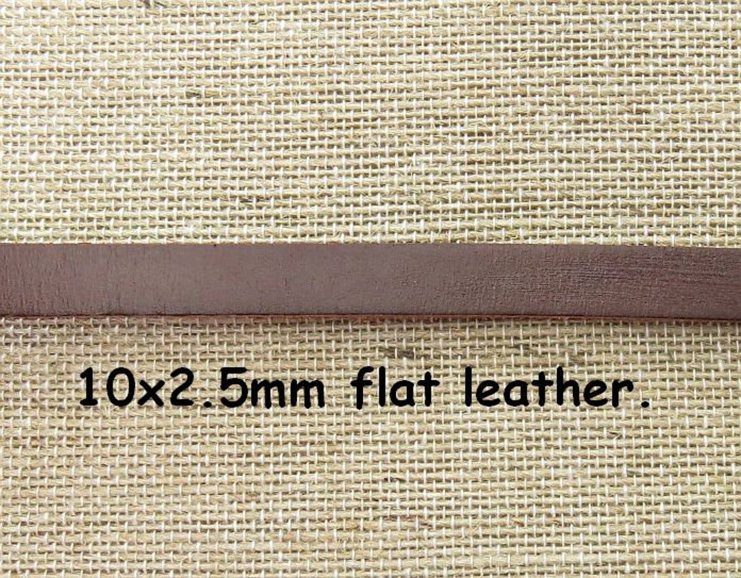 10mm Lightly Distressed Soft Pliable Saddle Brown Flat Leather - Sold ...