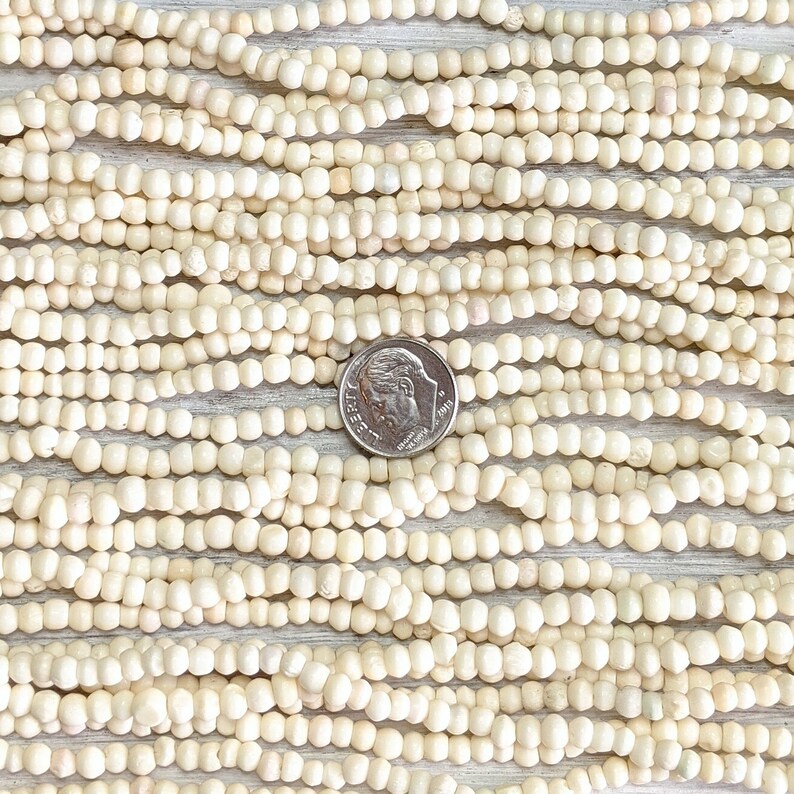 4x3mm off White Water Buffalo Bone Rondelle Beads 15 Inch - Etsy