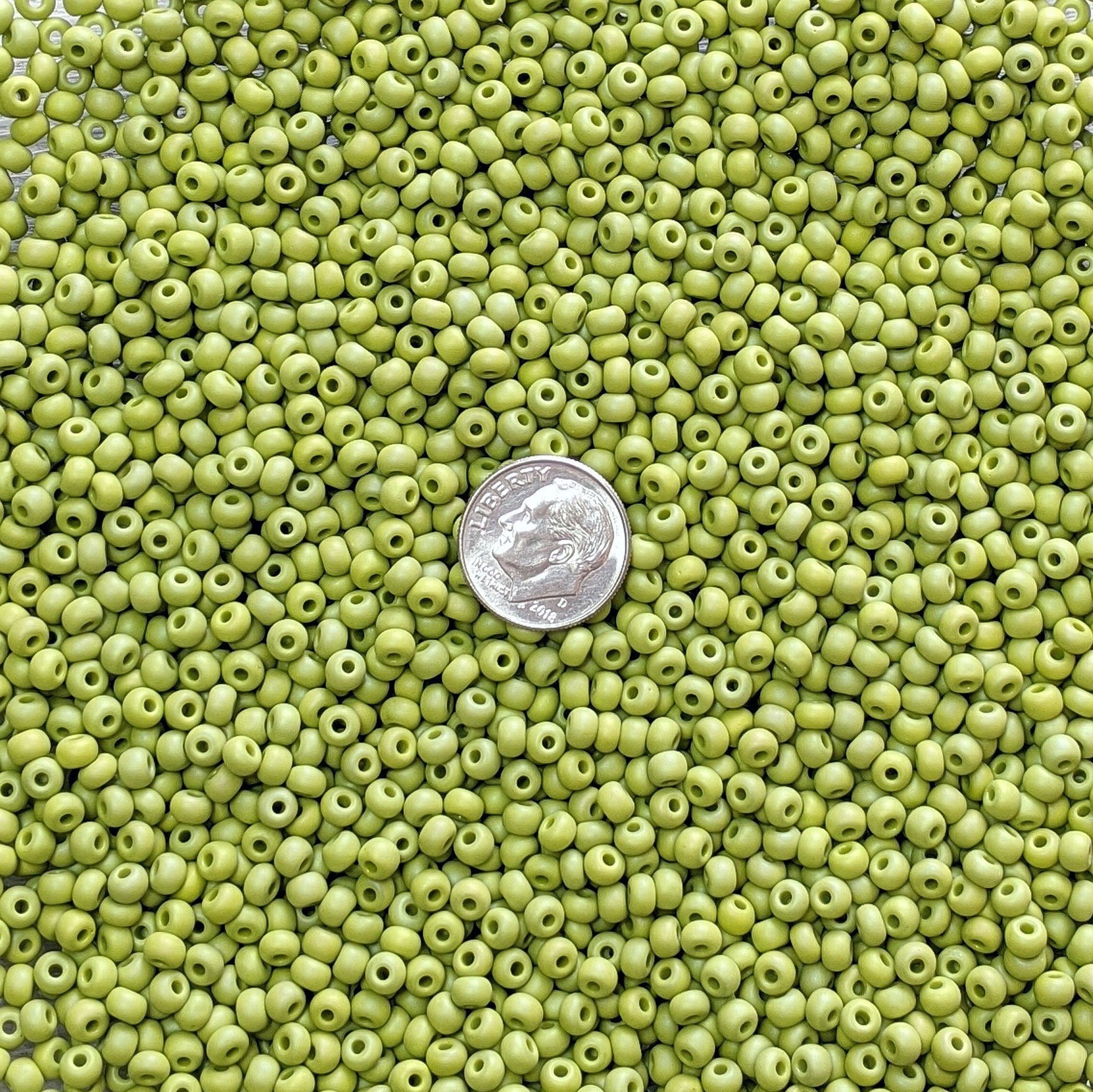 6/0 Matte Opaque Olive AB Czech Glass Seed Beads 20 Grams | Etsy