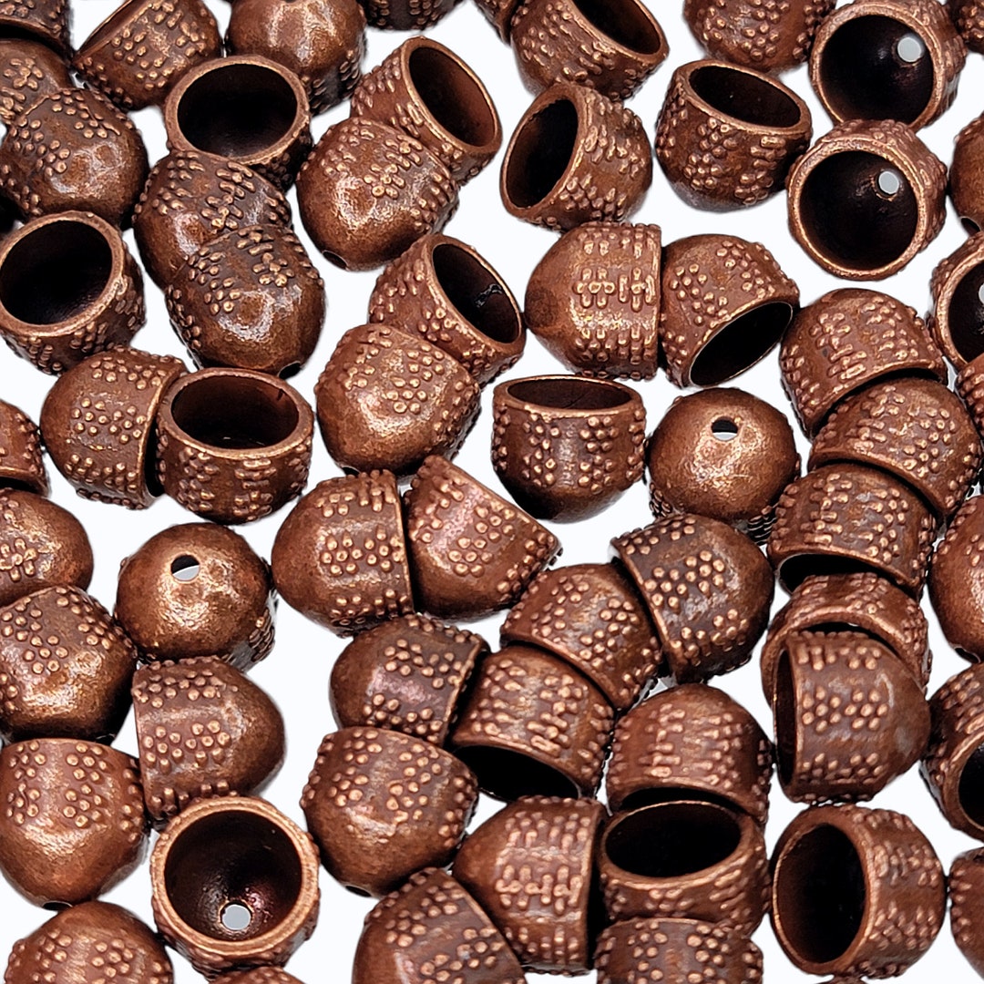 12x10mm Antique Copper Alloy Metal Beads, Tassel Caps, Bead Caps or ...