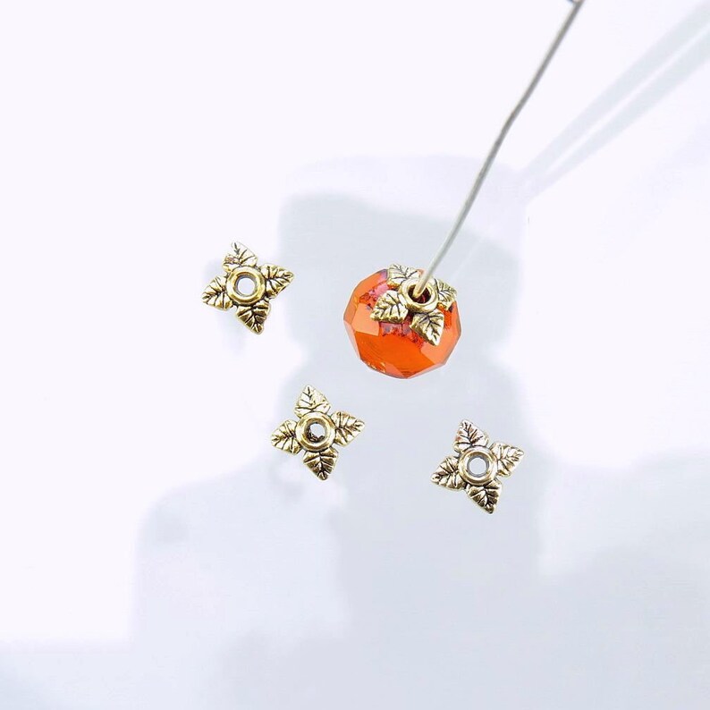 6mm Antique Gold Finish Alloy Metal With Decorative Leaves - Etsy