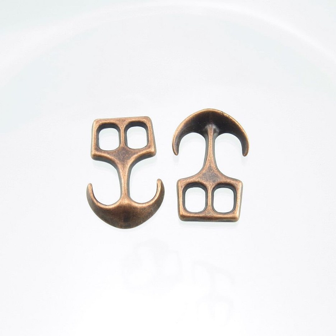 23x16x4mm Antique Copper Finish Alloy Metal Anchor Clasp or Pendant ...