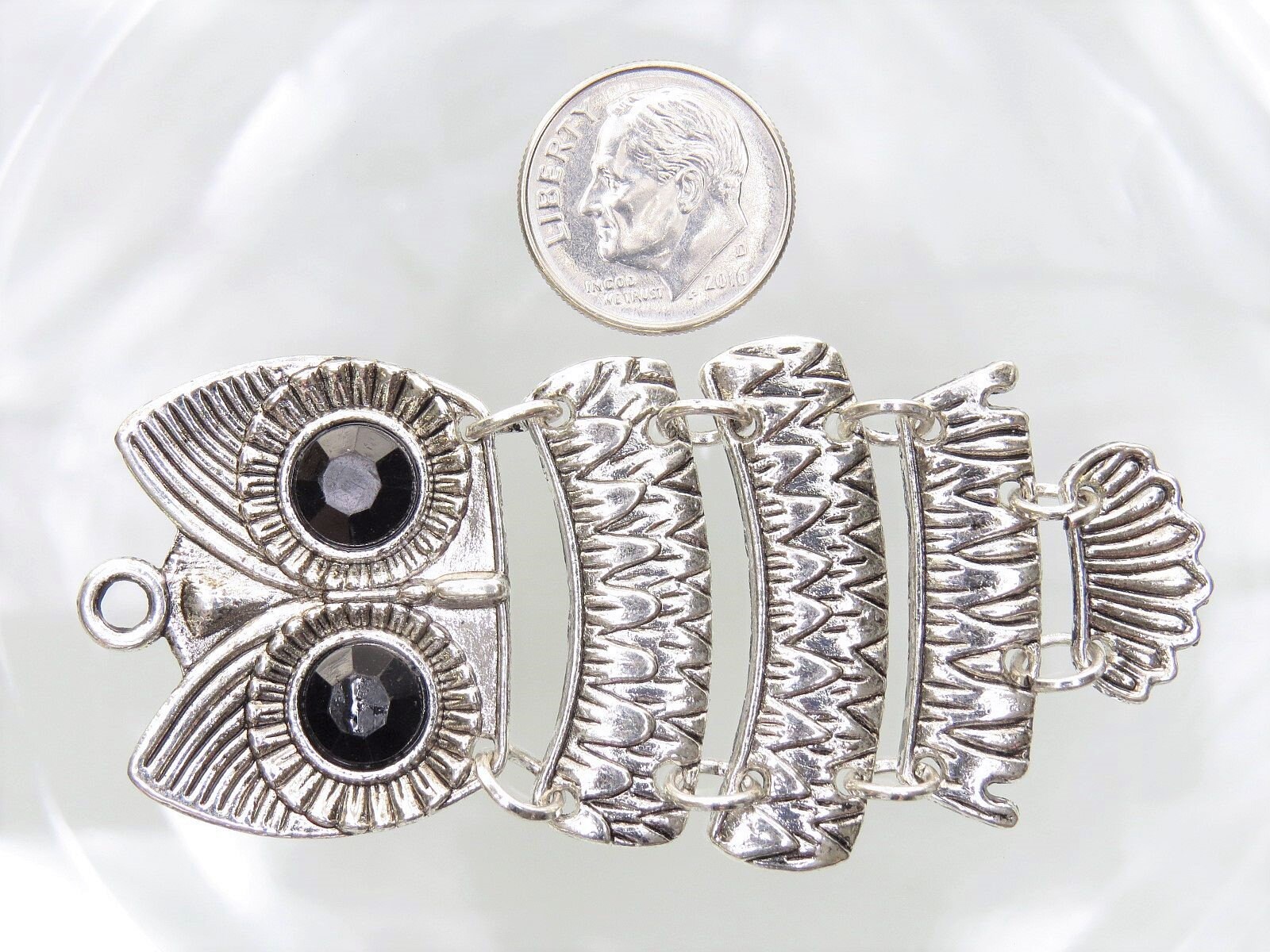 Owl Antique Silver 72x34mm Alloy Metal Pendant - Qty 1 (MB24A) - Etsy