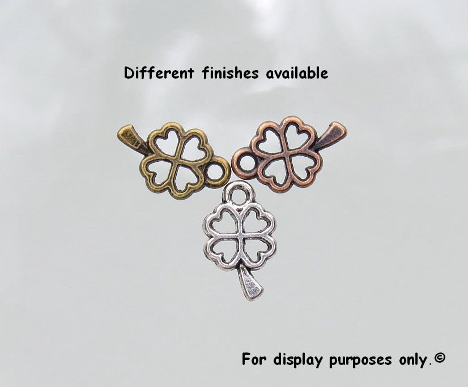 4 Leaf Clover 10x6mm Antique Copper Alloy Metal Charm/small Pendant ...