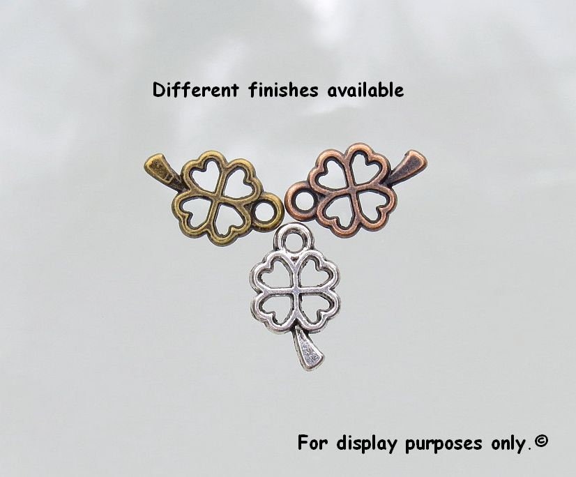 4 Leaf Clover 10x6mm Antique Copper Alloy Metal Charm/small Pendant ...