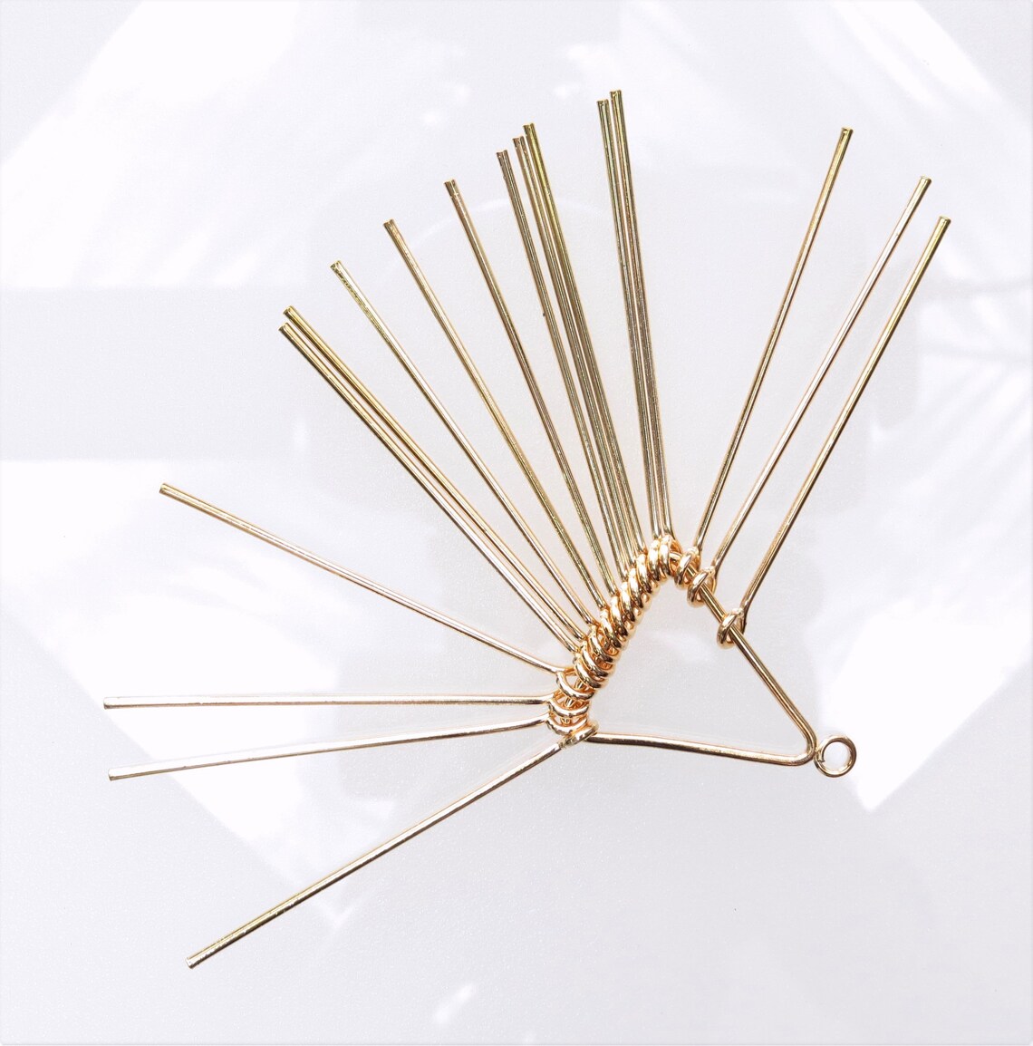 71x20x4mm Light Gold Metal Decorative Triangle Tassel Earring | Etsy