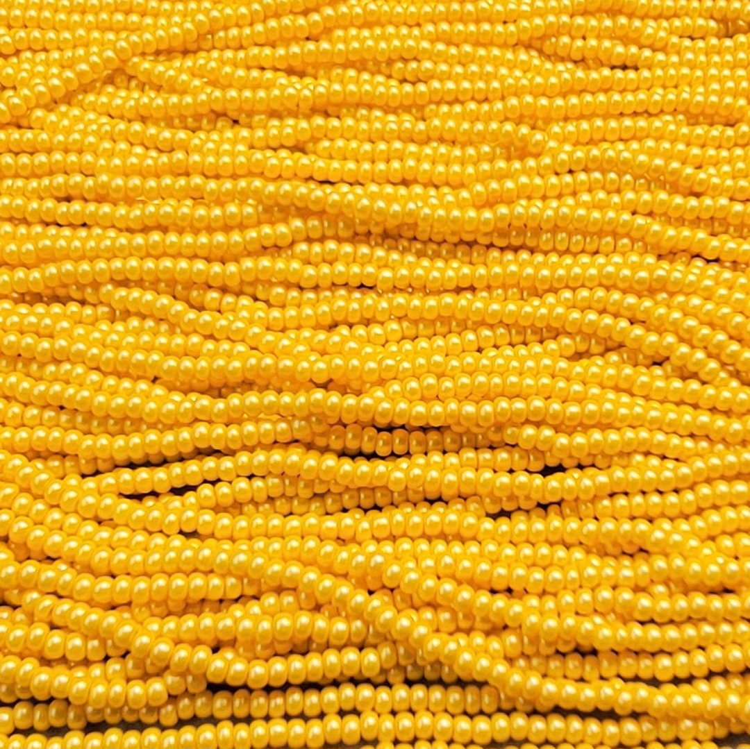 8/0 Opaque Permalux Dyed Chalk Light Orange Czech Glass Seed Bead ...