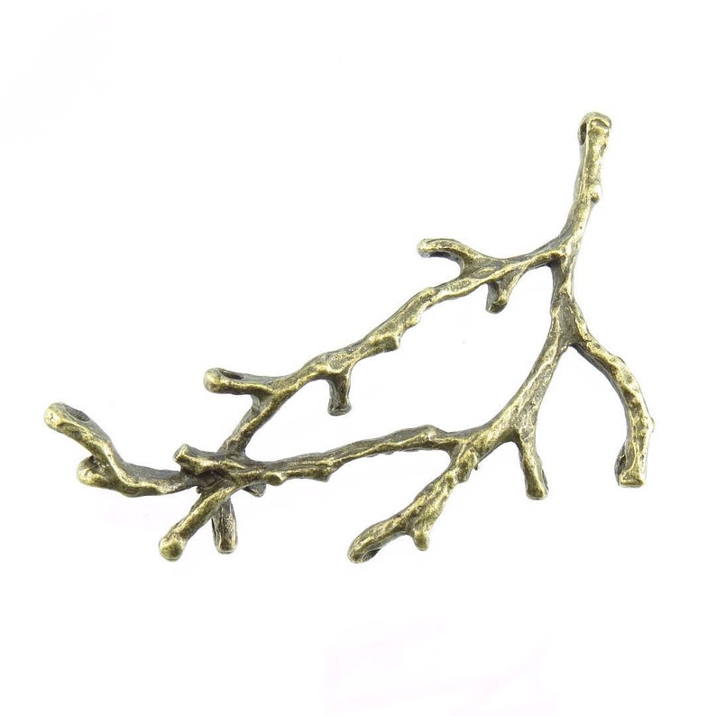 55x26mm Antique Brass Alloy Metal Tree Branch - Etsy